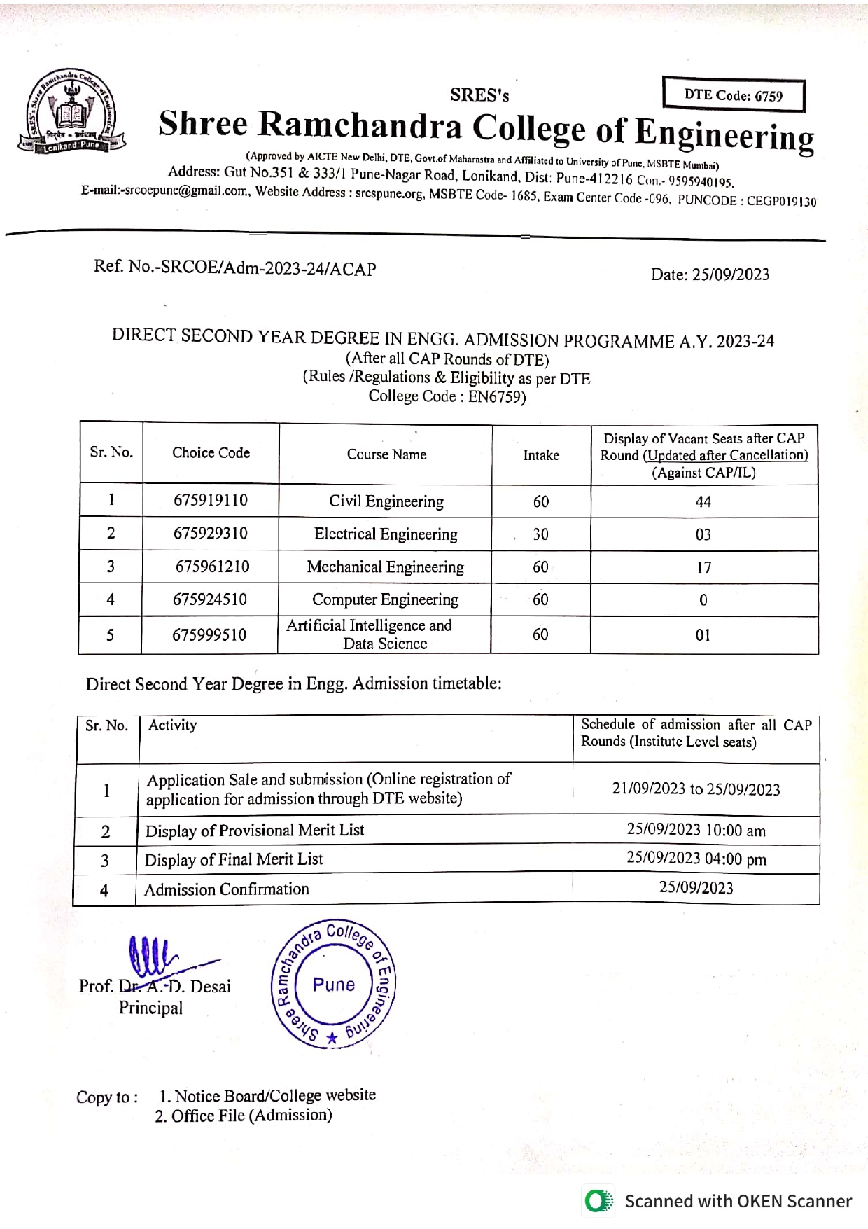 Shree Ramchandra College Of Engineering Pune