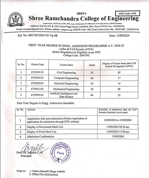 Shree Ramchandra College Of Engineering Pune